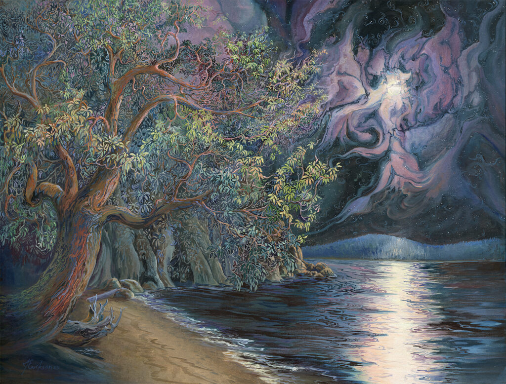Moonlit Memories, Matthew's Point, sold - Jeanne Erickson Art