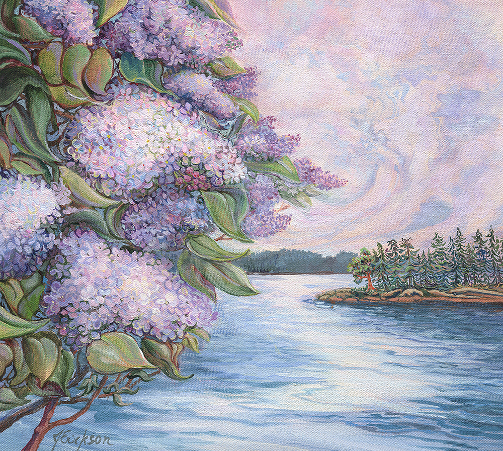 I Love Lilacs, Sturdies Bay, sold - Jeanne Erickson Art